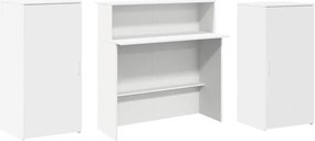 Recepční stůl bílý 200x50x103,5 cm kompozitní dřevo 3324214