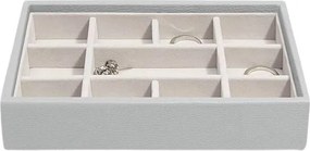 Krabička na šperky Stackers s 11 přihrádkami mini kamenná šeď