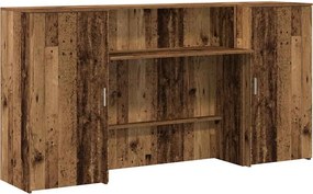 Recepční stůl starého dřeva 200x50x103,5 cm kompozitní dřevo 3324221