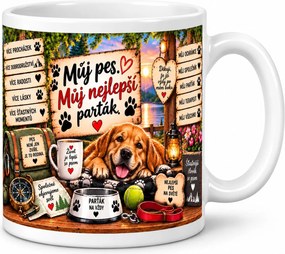 Hrnek pro pejskaře Můj pes, můj nejlepší parťák – dárek pro milovníka psů 300 ml