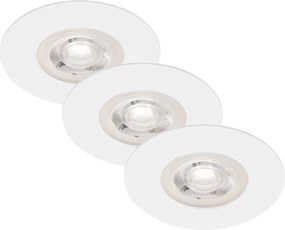 Briloner Vestavná LED svítidla Kulana sada 3 ks, 4,9W, 480 lm, 3000 K, bílá