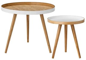 Konferenční stolek cappuccino 2 ks ø 40 x 43 / ø 60 x 50 MUZZA