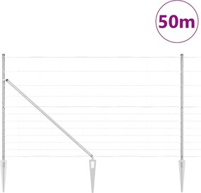 Svařované drátěné ploty s hroty 50 x 1,4 m Pozinkovaná ocel 3351460