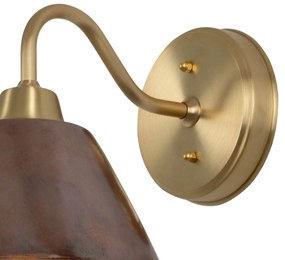 Keramická nástěnná lampa MILO Copper/měděná barva/mosaz