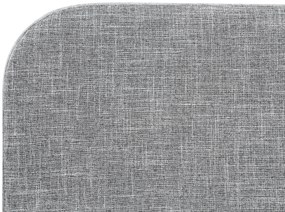 Světle šedá čalouněná postel 160x200 cm RENNES Beliani