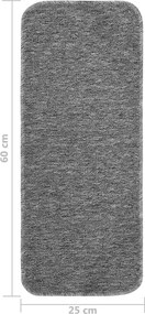 Protiskluzové nášlapy na schody 15 ks 60x25 cm šedé obdélníkové 340396