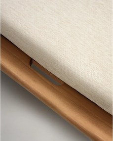 Dřevěné zahradní lehátko v bílo-přírodní barvě Turqueta – Kave Home