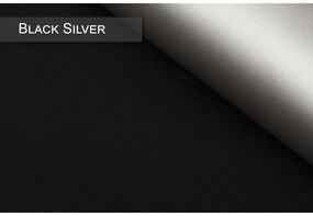 Dekodum Termoizolační roleta v bílé kazetě, barva látky Black Silver Šířka (cm): 80, Výška (cm): Standardní (do 150 cm), Strana mechanismu: Levá