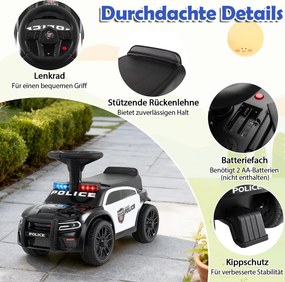 Costway Policejní auto pro batolata Auto s blikajícími světly