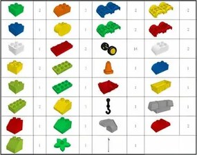 L-W Toys Junior kostky Auta / LEGO- kompatibilní / 62 dílků