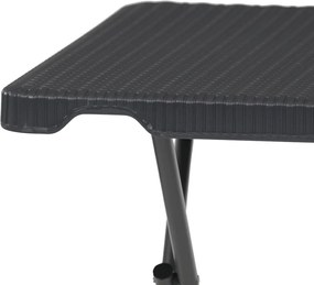 Zahradní set LITTLE 1+2 - šedý plast / šedá kovová konstrukce