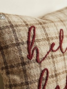Sinsay - Dekorační povlak na polštář s nápisem „Hello Fall“ - hnědá