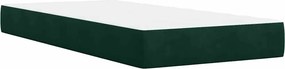 Box spring postel s matrací tmavě zelená 100x200 cm samet 3290843