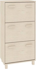 Botník HAMAR medově hnědý 59,5 x 35 x 117 cm masivní borovice 340512