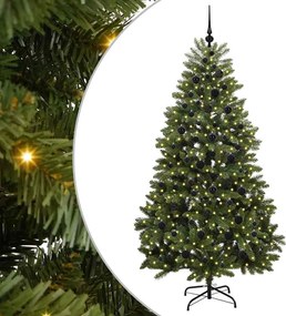 Umělý vánoční stromeček 210 cm 300 LED Teplá bílá PVC a ocel 3395695
