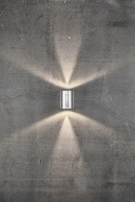 NOR 49701031 Venkovní nástěnné svítidlo Canto 2 2x5W LED galvanizovaná ocel čirá - NORDLUX