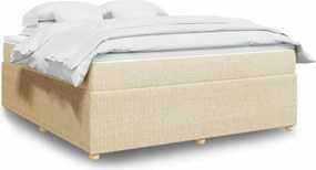 Box spring postel s matrací krémová 180x200 cm textil 3285593