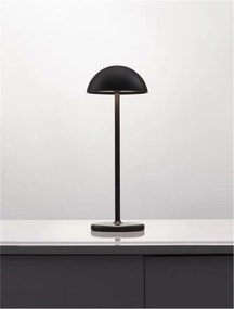 NV 9281381 Venkovní stolní lampa ROSE černý hliník a akryl LED 1W 3000K 5V DC IP54 vypínač na těle / USB kabel - NOVA LUCE