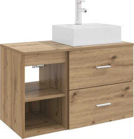 Sada koupelnového nábytku 2 ks Dub artisan Kompozitní dřevo 3403895