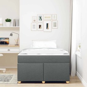 Rám postele s matrací Tmavě šedá 120 x 190 cm textil 3399343
