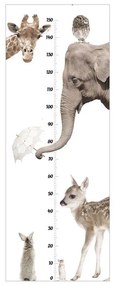 Samolepka do dětského pokoje růstový graf miluji zvířata