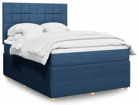 Box spring postel s matrací modrá 160x200 cm textil 3294413
