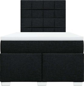 Box spring postel s matrací černá 120x200 cm textil 3292757