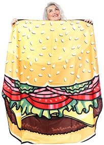 Tutumi - Plážová osuška Hamburger - oranžová - ⌀ 150 cm