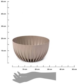 Květináč STRIPPED ECO 30 cm latte