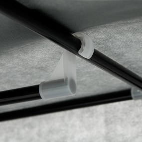 HOMCOM Látková skříň skládací se zásuvkami a tyčí na šaty tmavě šedá se zipem z netkané textilie pro úsporu místa | Aosom.de