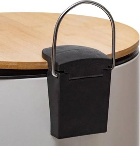 Odpadkový koš NATUREO, 30 l, kov, bílá