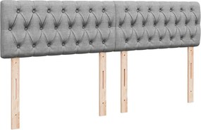 Box spring postel s matrací světle šedá 180 x 200 cm textil 3288274