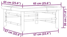 vidaXL Marketos Zahradní stolek 65 x 65 x 30 cm bambus
