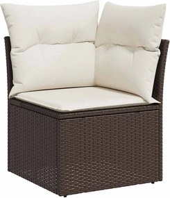 Sada zahradních pohovek 10 ks 9-Počet míst Hnědá Poly Ratan 3357261