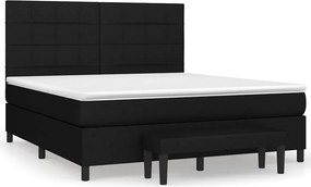 Box spring postel s matrací černá 180x200 cm textil 3136615
