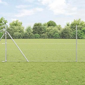 Hexagonální kotvení plotu 25 x 1,4 m Pozinkovaná ocel Stříbrná 3352964