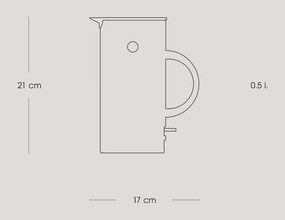 Černá plastová rychlovarná konvice 500 ml EM77 – Stelton
