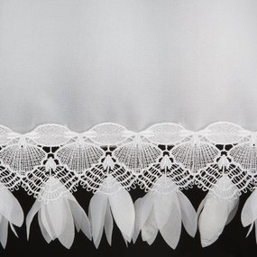 ZÁCLONA NA PÁSCE LORETA 400X160 CM BÍLÁ