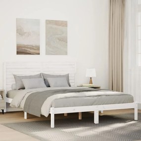 Prodloužený rám postele bez matrace bílý 140 x 220 cm masiv 3309314