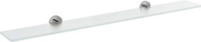 Sapho X-Round - Polička, délka 90 cm, mléčné sklo/chrom XR009-08