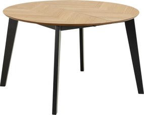 XXXLutz JÍDELNÍ STŮL, černá, barvy dubu, 120/120/74,5 cm P & B - Jídelní stoly - 001749082502