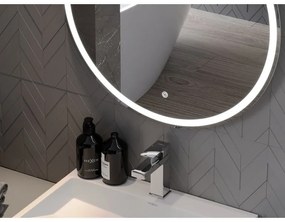 Mexen Gobi podsvícené koupelnové zrcadlo 100 x 100 cm, LED 6000K, ventilátor - 9801-100-100-611-00