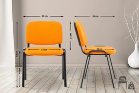 Konferenční židle Ken V2 látka – oranžová