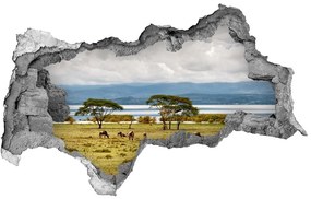 Wallmuralia Nálepka fototapeta 3D výhled Jezero Naivasha 95x73 cm