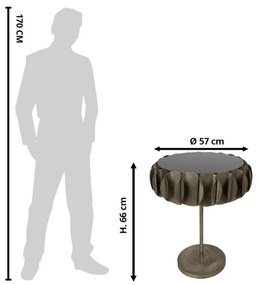 Odkládací stolek měď 57x66 cm – 57x66 cm