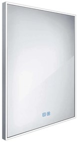 Nimco - Zrcadlo s LED osvětlením, 60x80 cm, dotykový senzor, hliník ZP 13002VX