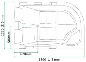 BPS-koupelny Hydromasážní vana HYD-NO-VE761R 180x120 PRAVÁ s ohřevem vody