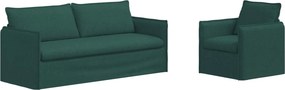 Set pohovek 2 ks Tmavě zelená Textil 3407614