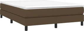Box spring postel s matrací tmavě hnědá 140x190 cm textil 3144072