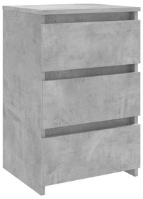 Noční stolek betonově šedý 40 x 35 x 62,5 cm dřevotříska - Default Title